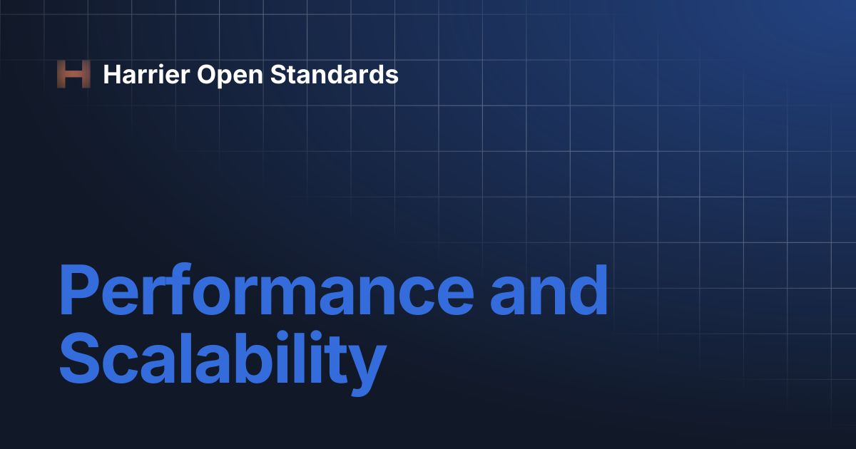 Performance and Scalability | Harrier Open Standards