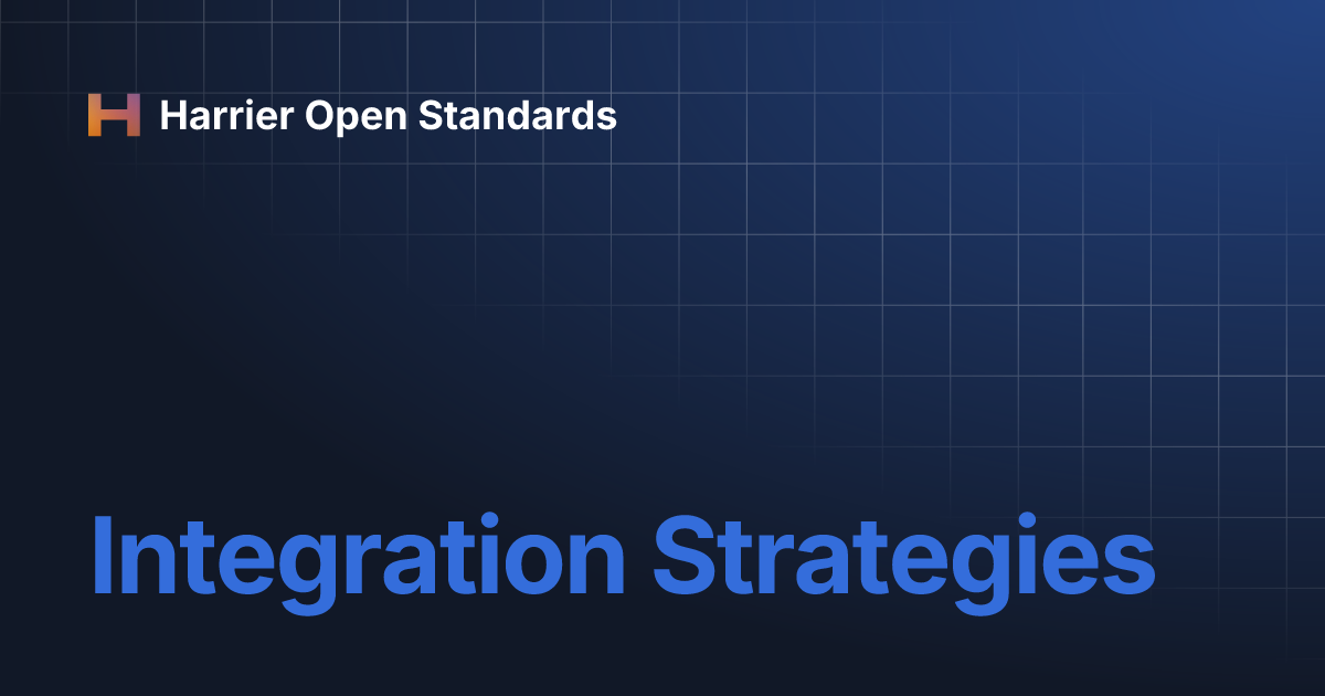 Integration Strategies | Harrier Open Standards